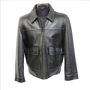 STORE SAMPLE - Men's Designer Parasuco Leather Jacket - Size Large ...