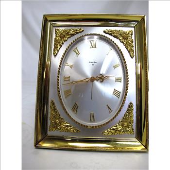 Swiza 8 Gold Plated Alarm Clock | Property Room
