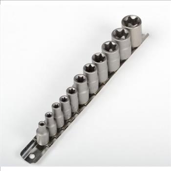 11 pc Torx Star Bit Female E Socket Set Automotive Shop Tools External ...
