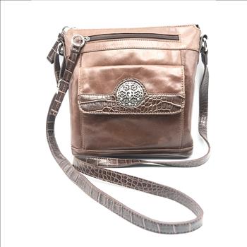 Giani Bernini Brown Leather Crossbody Bag | Property Room