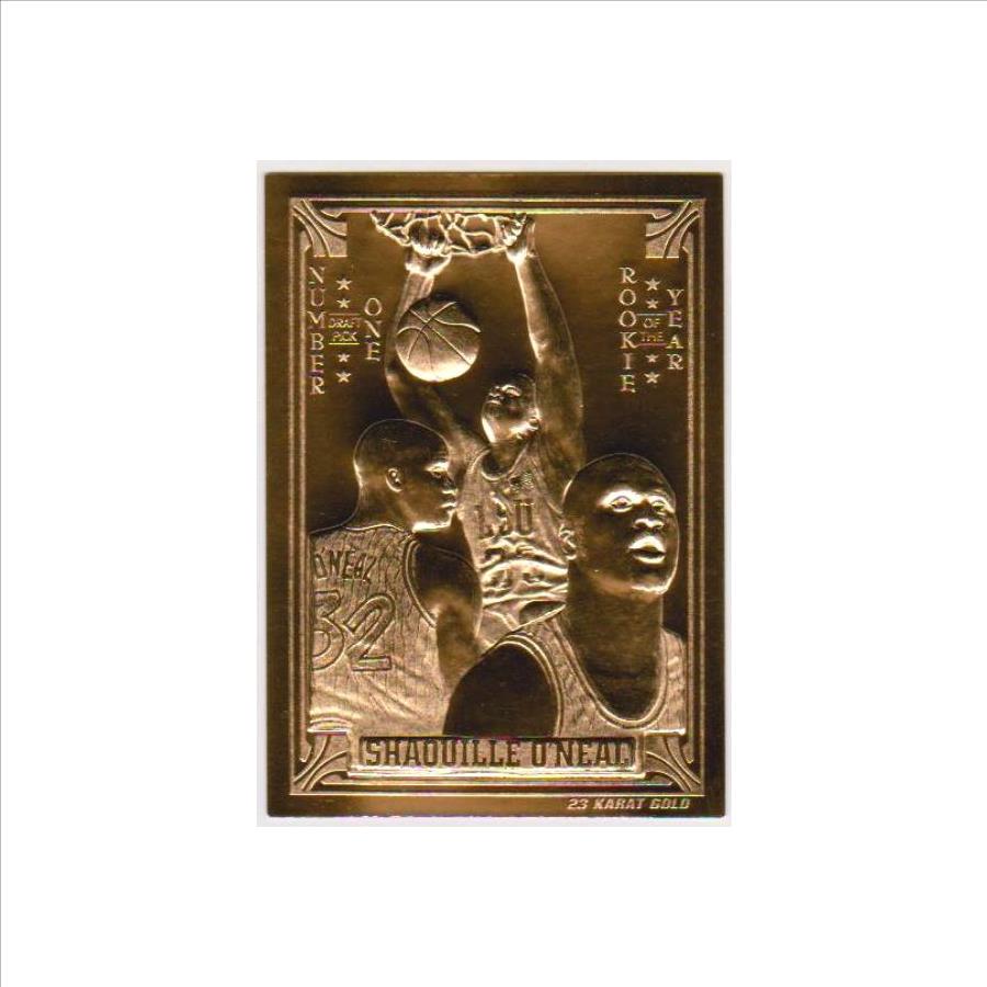 23 kt Gold - Shaquille O'Neal 1994 Classic Gold Card (1/24,900 ...