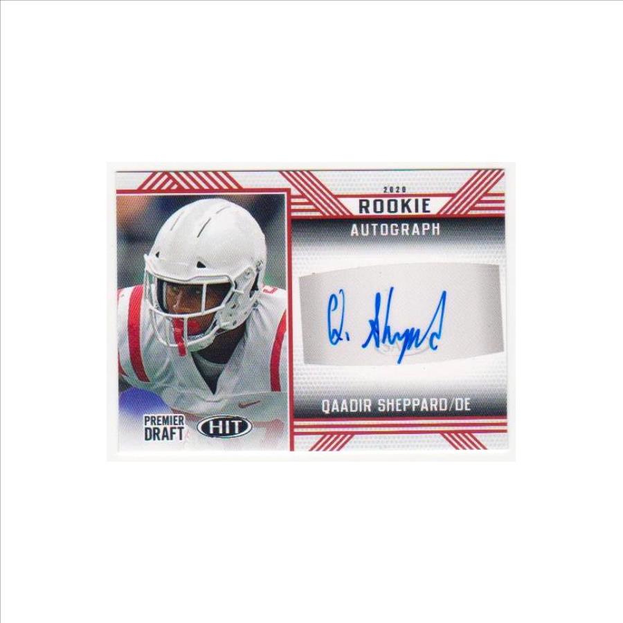 Signed Rookie - Qaadir Sheppard 2020 Sage Hit Rookie Certified ...