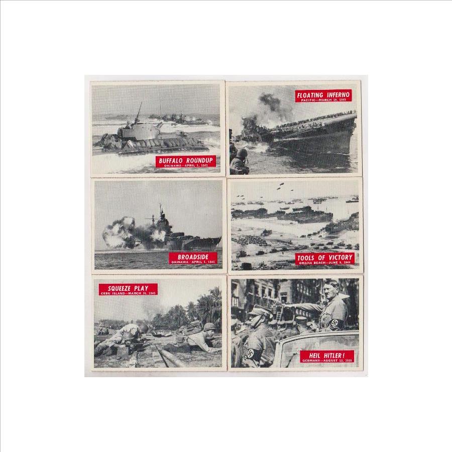 6 Different 1965 PCGC World War II Trading Cards - Nice Lot | Property Room