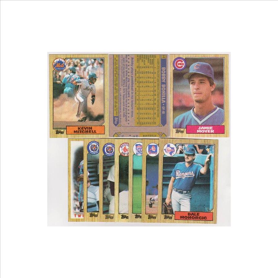 ERROR LOT - 10 Different 1987 Topps Baseball Wrong Back Errors w/ Jamie ...