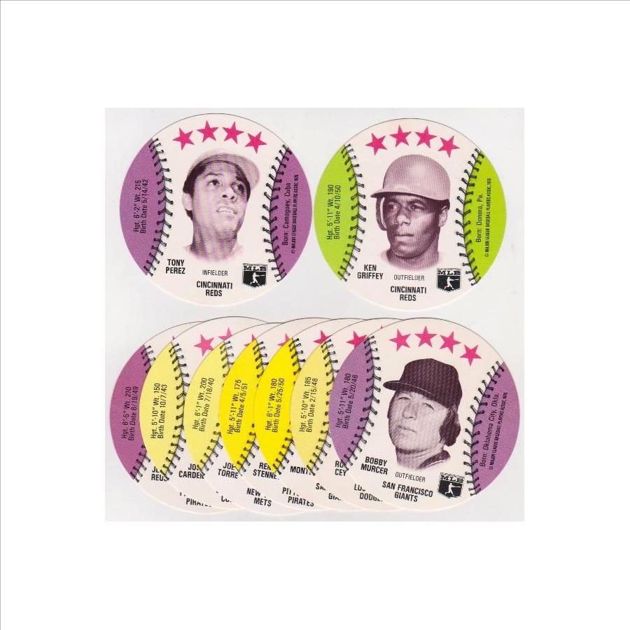 9 Different 1976 Isaly's Baseball Discs w/ Tony Perez + More | Property ...