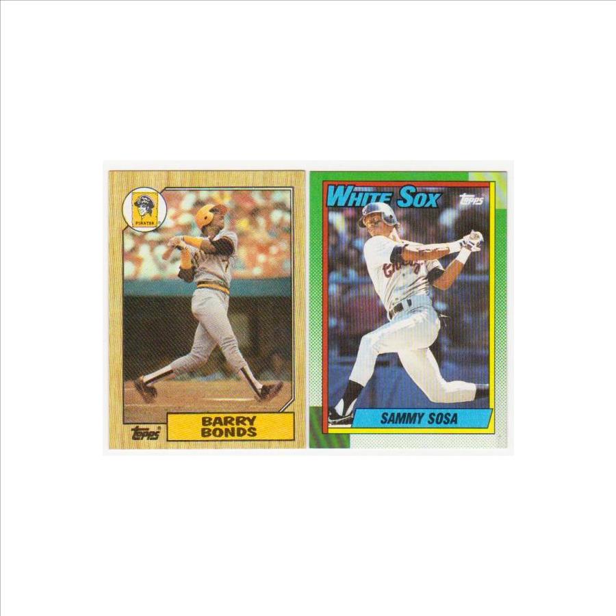 Rookies - Barry Bonds 1987 Topps + Sammy Sosa 1990 Topps Rookie Pair ...