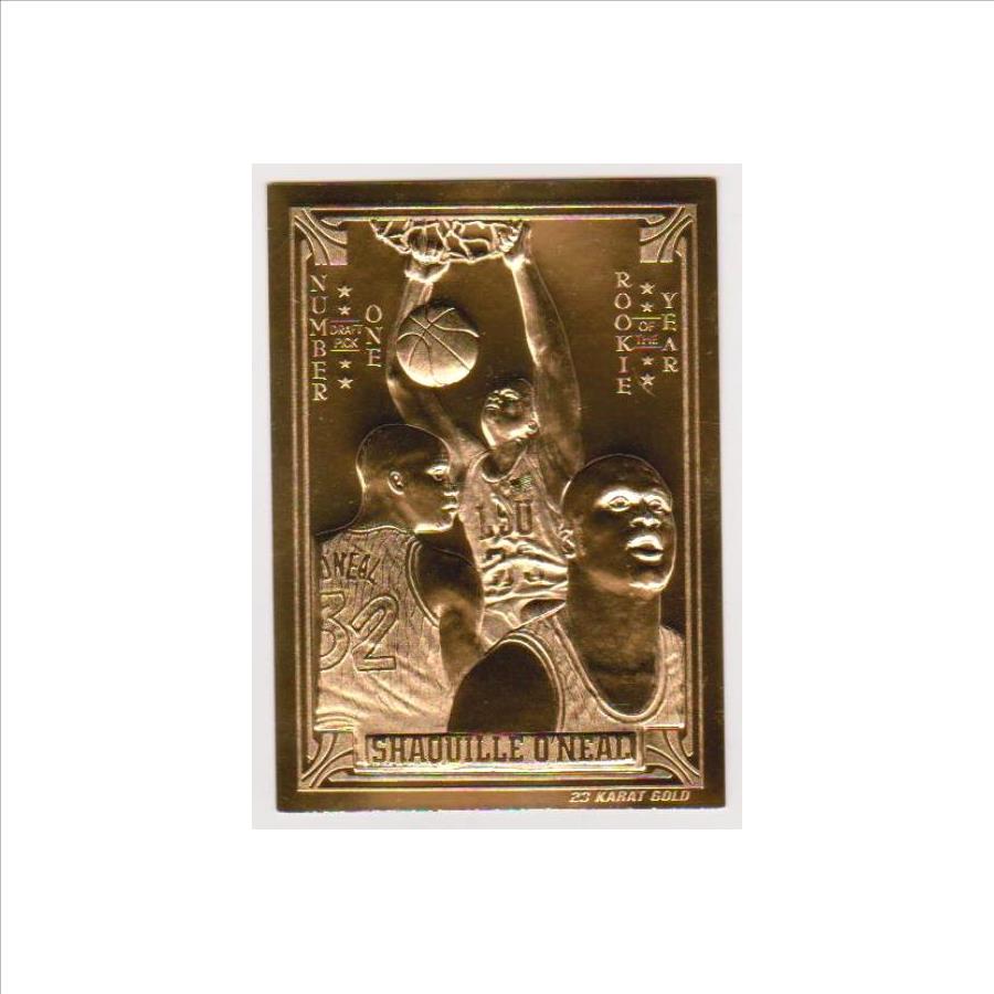 23kt Gold - Shaquille O'Neal 1994 Classic Gold Card (1/24,900 ...