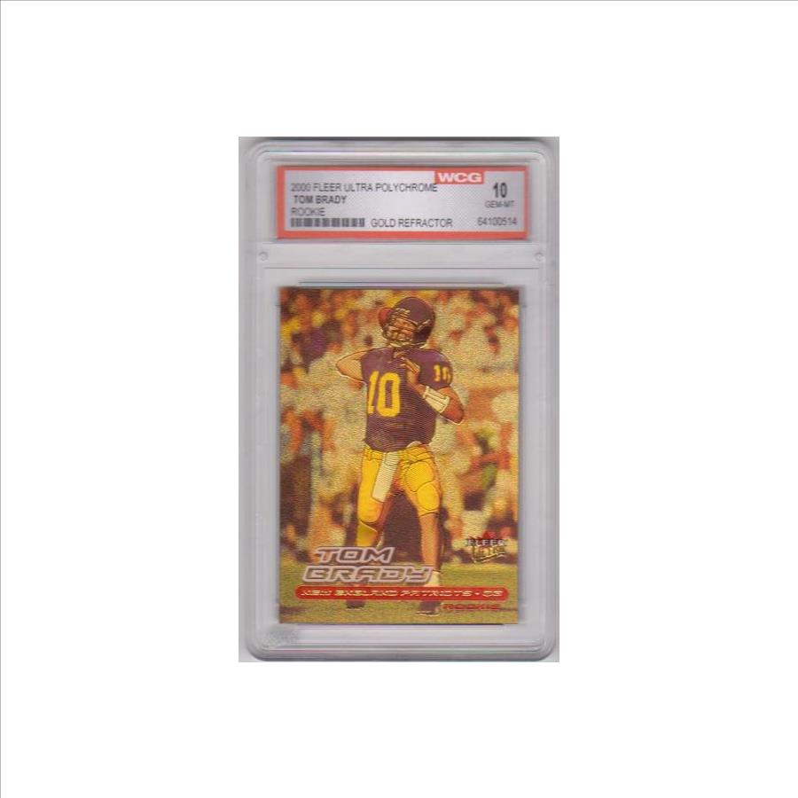 Rookie Graded Gem Mint 10 - Tom Brady 2000 Fleer Ultra Polychrome Gold ...