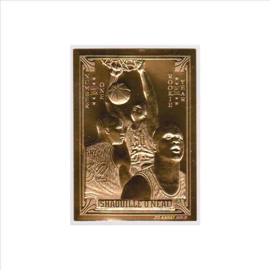 23 kt Gold - Shaquille O'Neal 1994 Classic Gold Card (1/24,900 ...