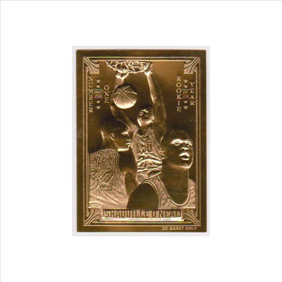 23 kt Gold - Shaquille O'Neal 1994 Classic Gold Card (1/24,900 ...