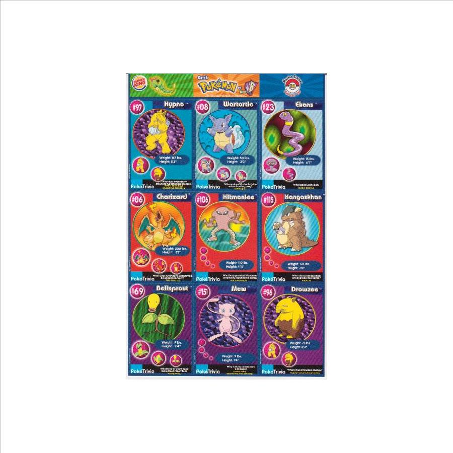 1999 Pokemon Master Trainer Collector Set Uncut 9 Card Sheet #10 w ...