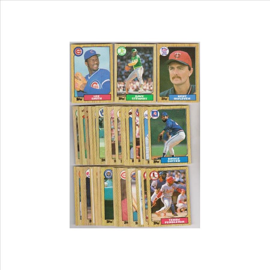 50 Different 1987 Topps Baseball Cards - Lee Smith, Dave Stewart + More ...