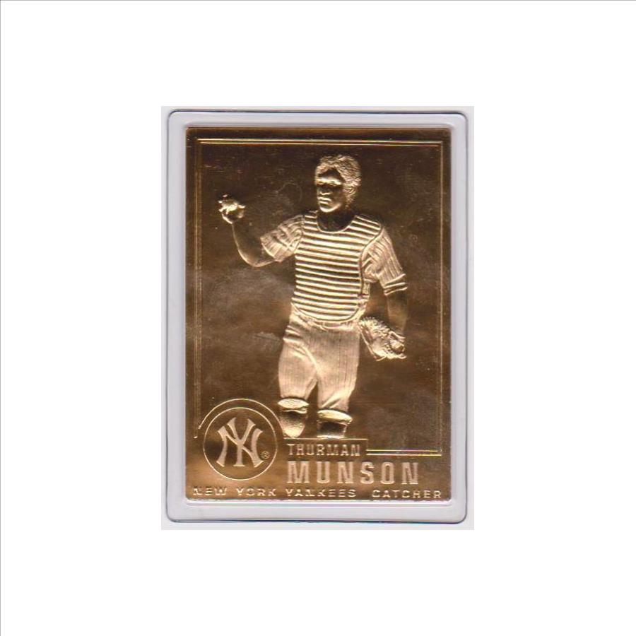 22 kt Gold - THURMAN MUNSON 1996 Danbury Mint Gold Card | Property Room