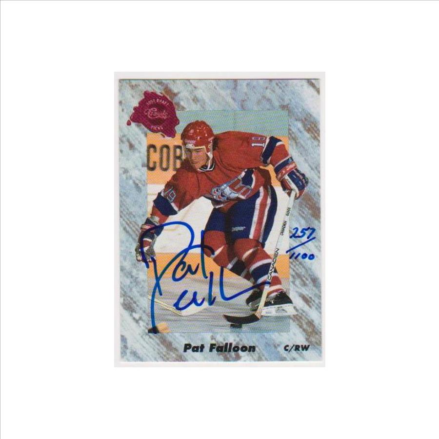 Signed - Pat Falloon 1991 Classic Draft Picks Certified Autographed ...