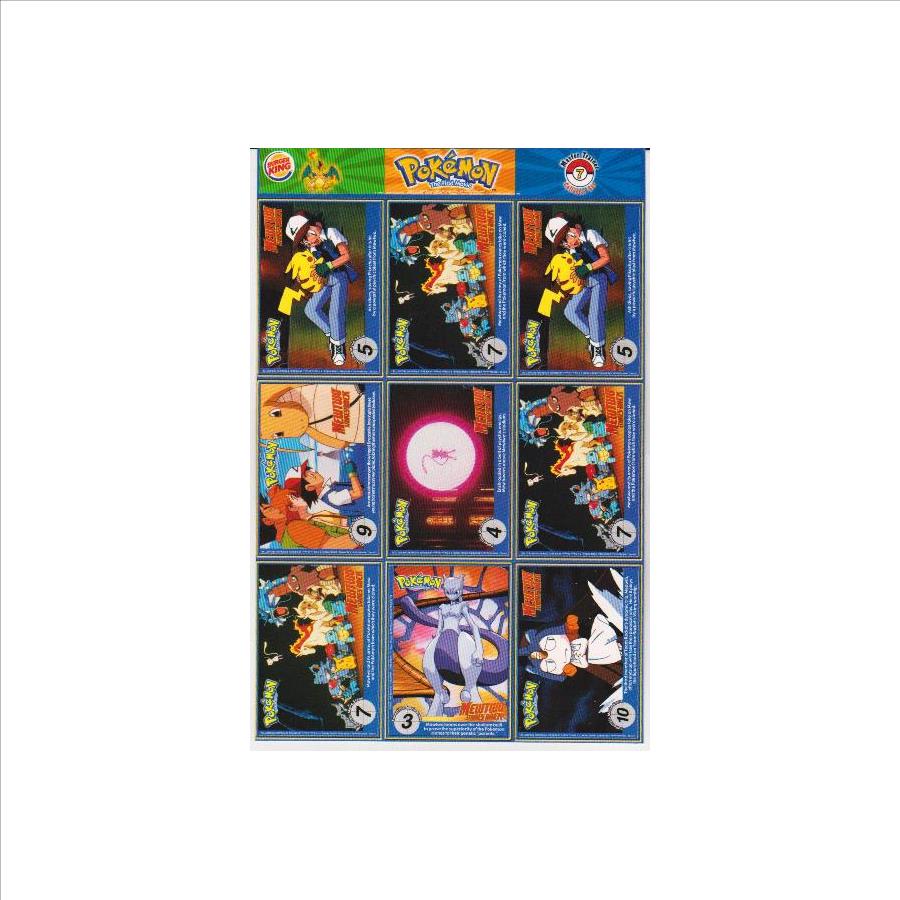 1999 Pokemon Master Trainer Collector Set Uncut 9 Card Sheet #7 ...