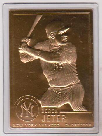 22 kt Gold - Derek Jeter 2000 Danbury Mint Gold Card | Property Room