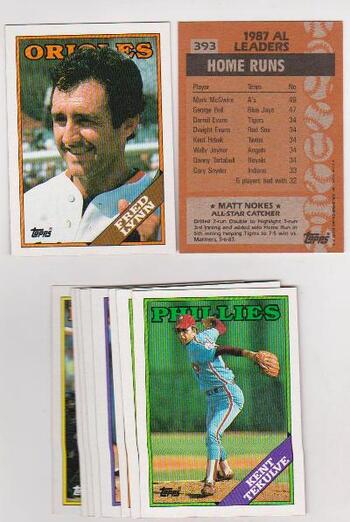 ERROR LOT - 10 Assorted 1988 Topps Baseball Wrong Back Errors w/ Fred ...