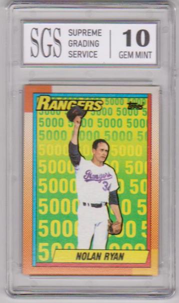 Graded Gem Mint 10 - Nolan Ryan 1990 Topps #5 Card - HOF'er | Property Room