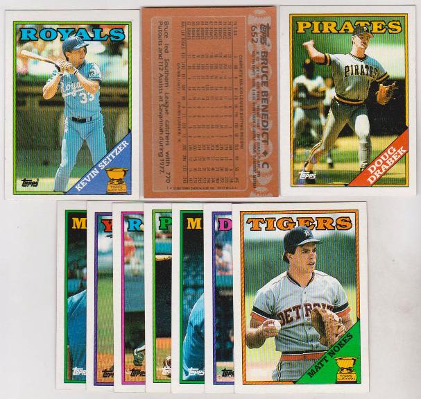 ERROR LOT - 10 Different 1988 Topps Baseball Wrong Back Errors - Doug ...