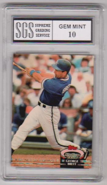 Graded Gem Mint 10 - George Brett 1992 Stadium Club #609 Card ...