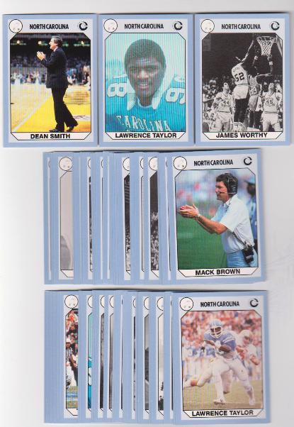100 Different 1990 North Carolina Cards w/ James Worthy, Lawrence ...