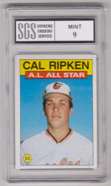 Graded Mint 9 - Cal Ripken, Jr. 1986 Topps #715 Card | Property Room