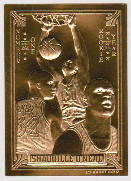 23 kt Gold - Shaquille O'Neal 1994 Classic Gold Card (1/24,900 ...