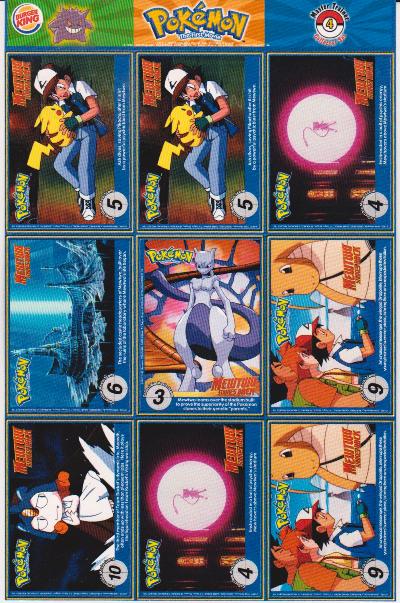 1999 Pokemon Master Trainer Collector Set Uncut 9 Card Sheet #4 ...