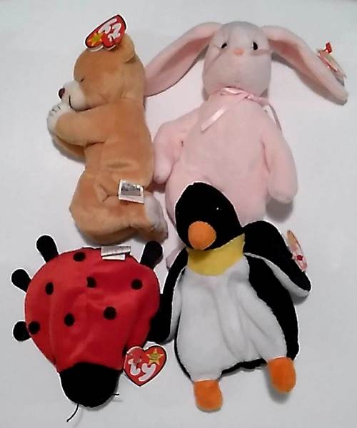 4 Different Ty Beanie Babies - 1993-1999 - w/ Hope The Prayer Bear ...