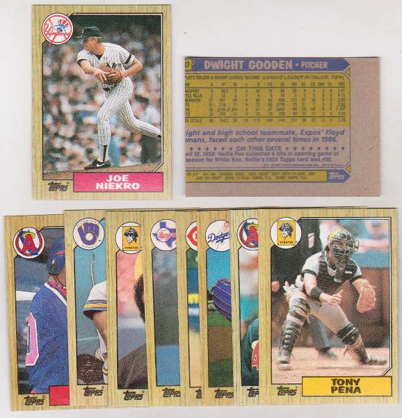 ERROR LOT - 10 Different 1987 Topps Baseball Wrong Back Errors - Dwight ...