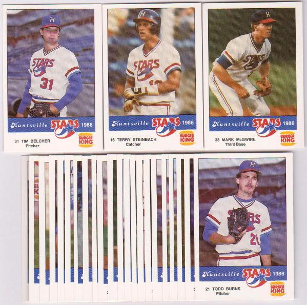 1986 Huntsville Stars MARK MCGWIRE ROOKIE Plus Team Set - Tough Set To ...