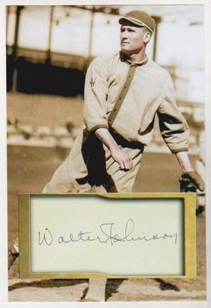 Walter Johnson 4x6 Photo w/ Facsimile Signature - Nice For Framing ...