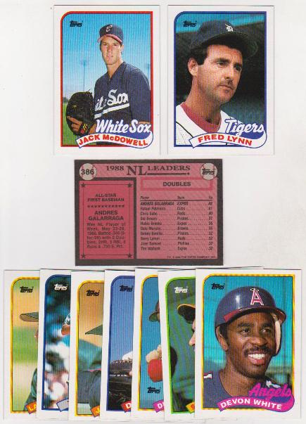 ERROR LOT - 10 Different 1989 Topps Baseball Wrong Back Errors - Fred ...