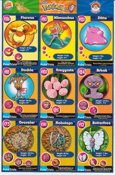 1999 Pokemon Master Trainer Collector Set Uncut 9 Card Uncut #17 Sheet ...