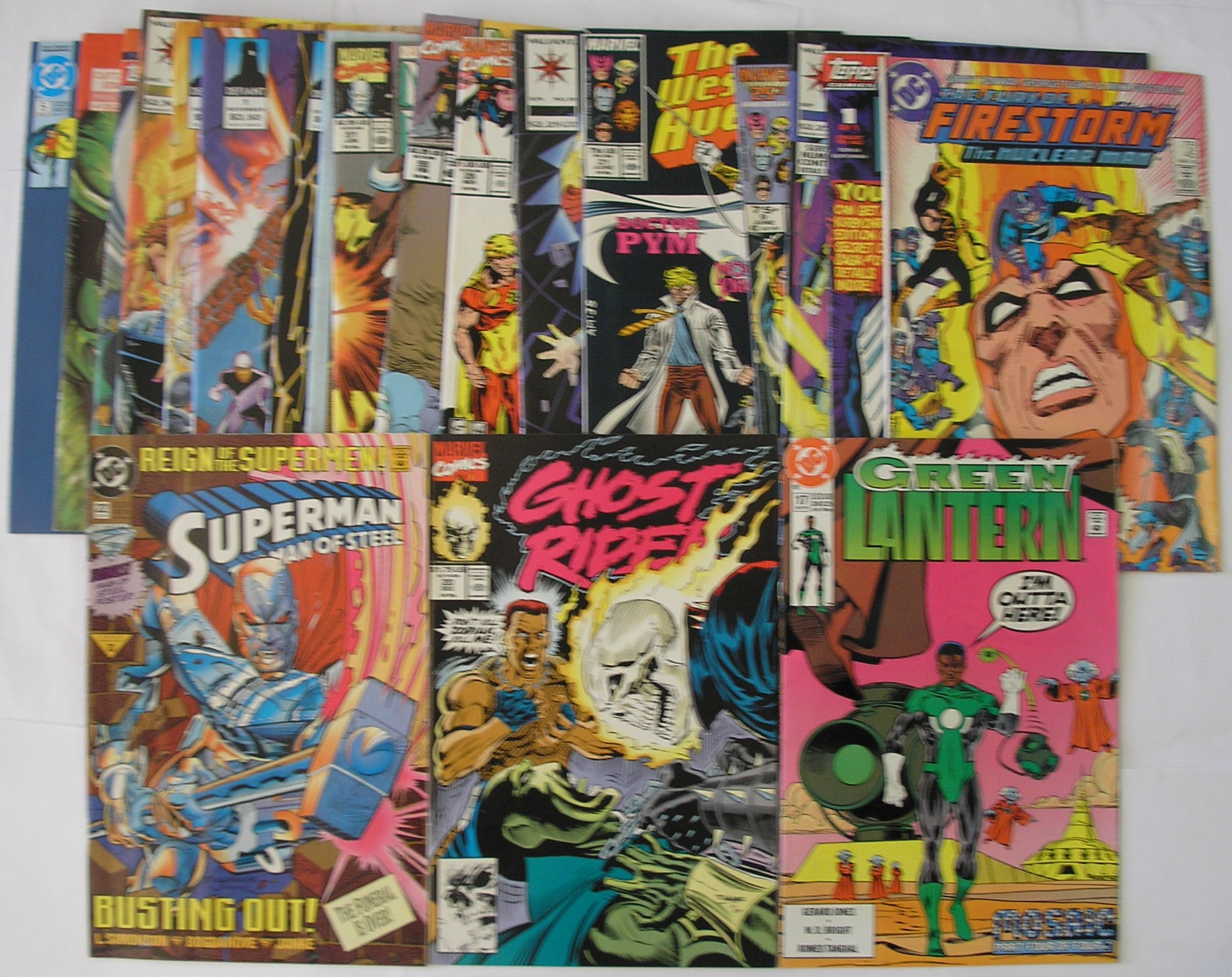 20 Different Comic Books - Superman, Green Lantern, Ghost Rider and ...
