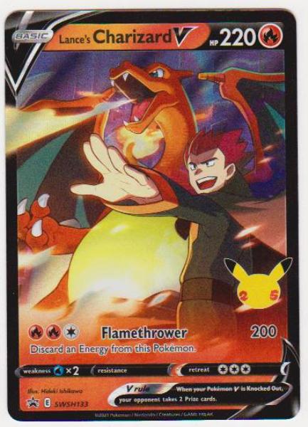 2021 Pokemon Lance's Charizard V S&S Celebrations Collection #SWSH133 ...