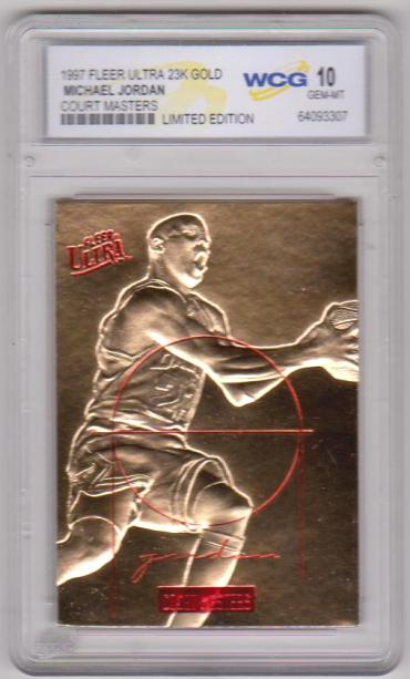 Graded Gem Mint 10 - Michael Jordan 1996-97 Fleer Ultra Court Masters ...