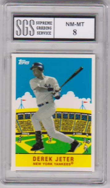 Graded NM-MT 8 - Derek Jeter 2007 Topps Flashback Fridays #FF2 Card ...