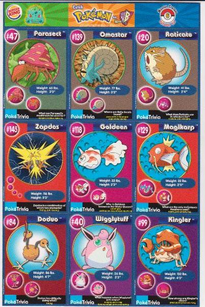 1999 Pokemon Master Trainer Collector Set 9 Card Uncut Sheet #6 ...