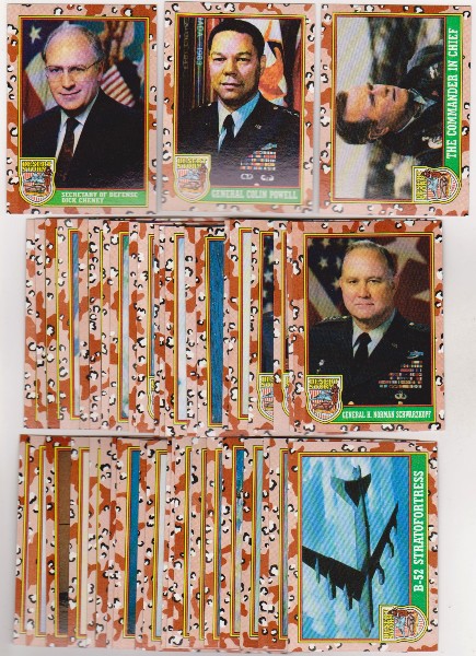 1991 Topps Desert Storm Series One 88 Card Set w/ George Bush, Dick ...