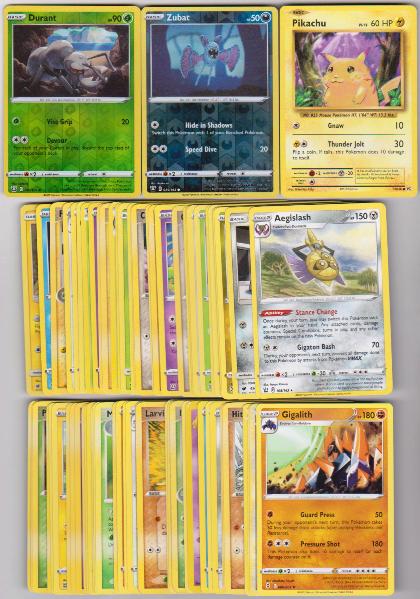 109 Different Pokemon Trading Cards w/ Pikachu, Foil Cards + More ...