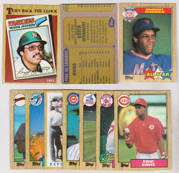 ERROR LOT - 10 Different 1987 Topps Baseball Wrong Back Errors - Reggie ...