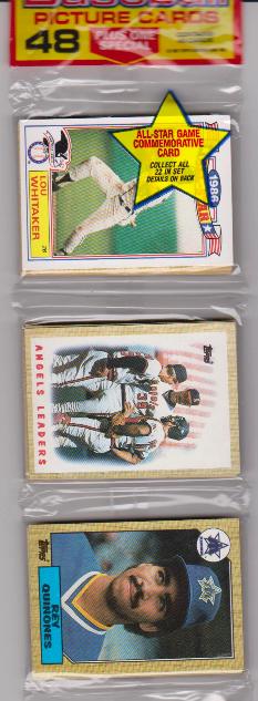 1987 Topps Baseball 49 Card Rack Pack w/ Lou Whitaker On Front ...