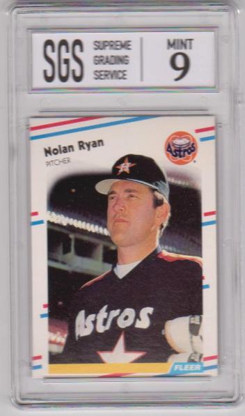 Graded Mint 9 - Nolan Ryan 1988 Fleer #455 Card | Property Room