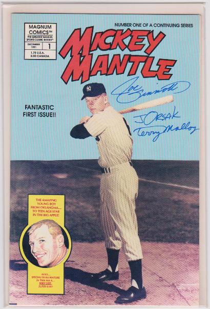 Signed By 3 Artists - MICKEY MANTLE #1 Issue Comic Book - Magnum Comics ...