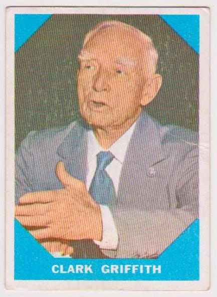 1960 Fleer Clark Griffith #15 Card - HOF'er | Property Room