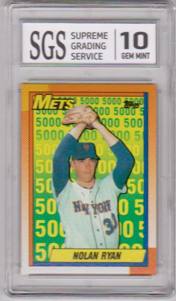 Graded Gem Mint 10 - Nolan Ryan 1990 Topps #2 Card - HOF'er | Property Room