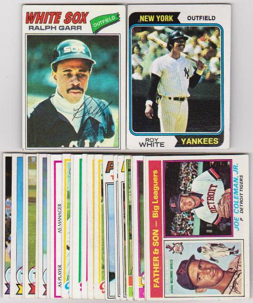 25 Different 1970's Topps Baseball Cards (1974-1979) w/ Ralph Garr ...