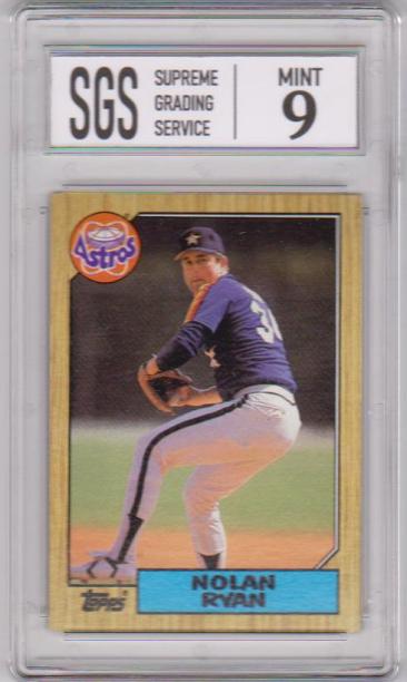 Graded Mint 9 - Nolan Ryan 1987 Topps #757 Card - HOF'er | Property Room
