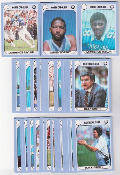 100 Different 1990 North Carolina Cards w/ James Worthy, Lawrence ...
